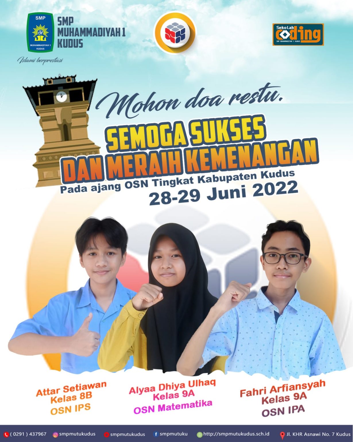Lomba Olimpiade Sains Nasional (OSN) 2022 - SMP MUHAMMADIYAH 1 KUDUS
